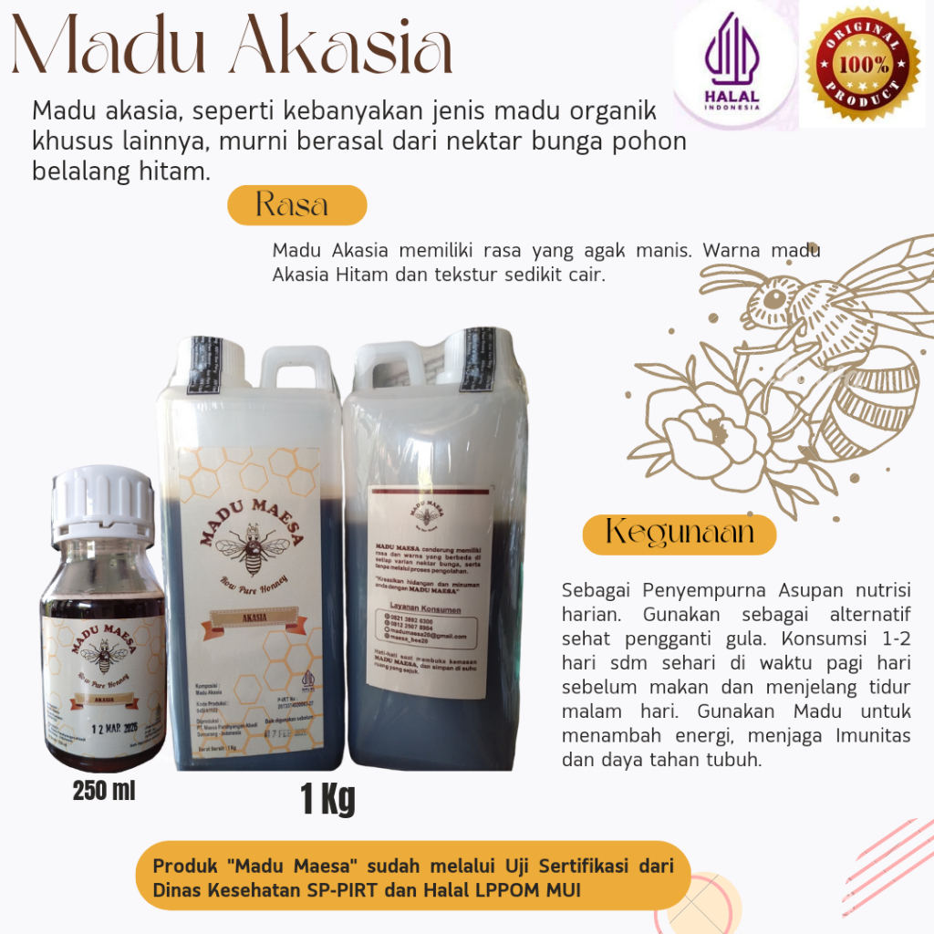 Jual Madu Maesa Akasia 1 Kg Halal | Shopee Indonesia