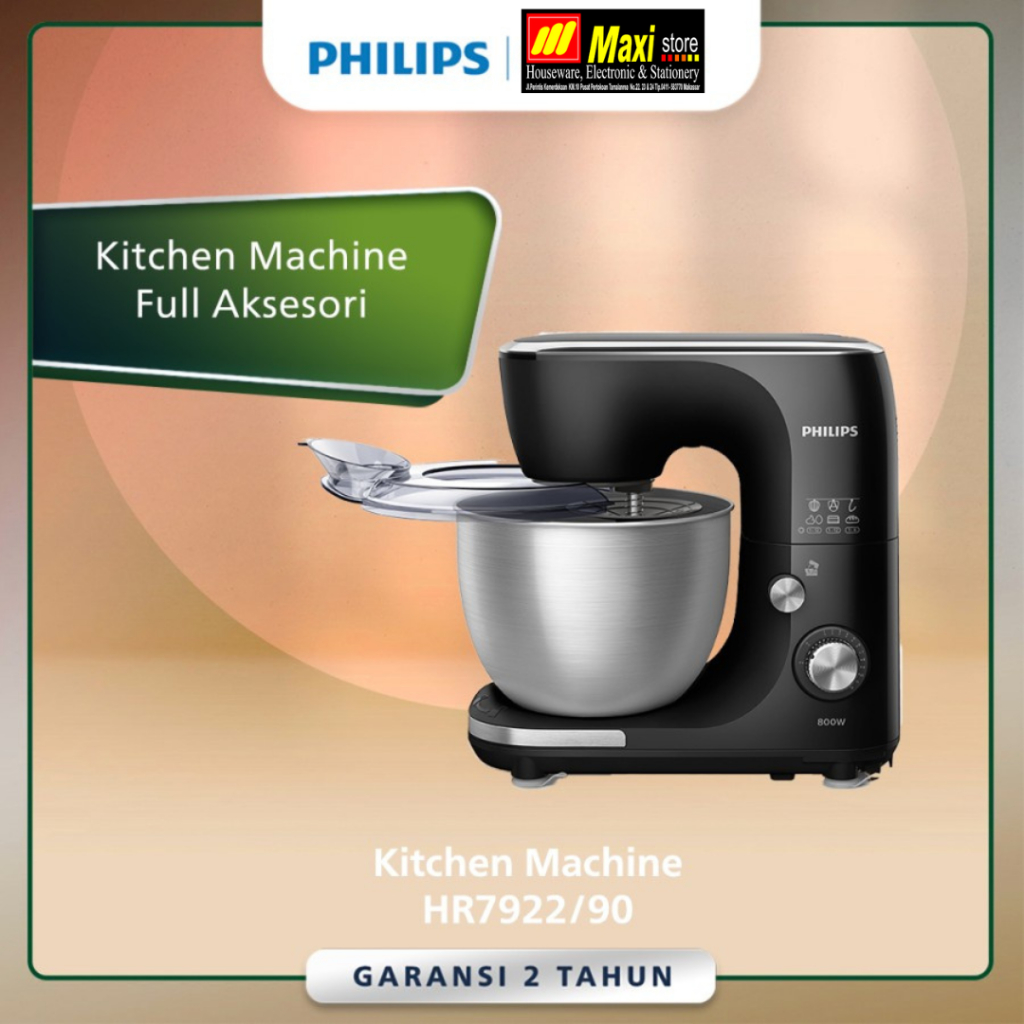 Jual Philips Kitchen Machine HR7922/90 - Kapasitas 5L-Maxistore ...