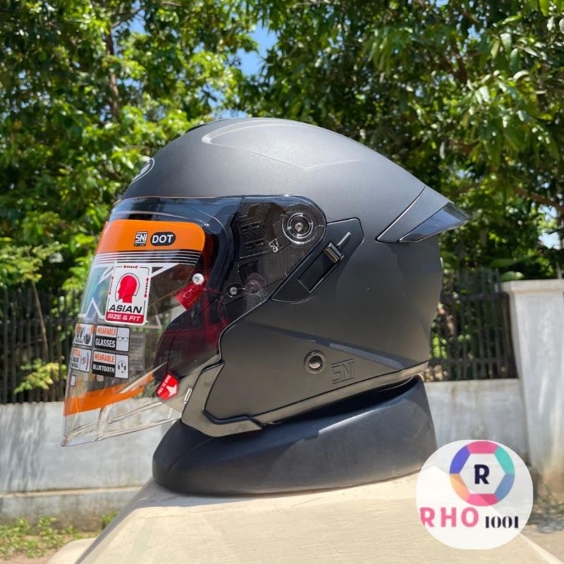 Jual HELM INK TERRA 2 SOLID - HELM HALF FACE INK TERA 2 DOUBLE VISOR ...