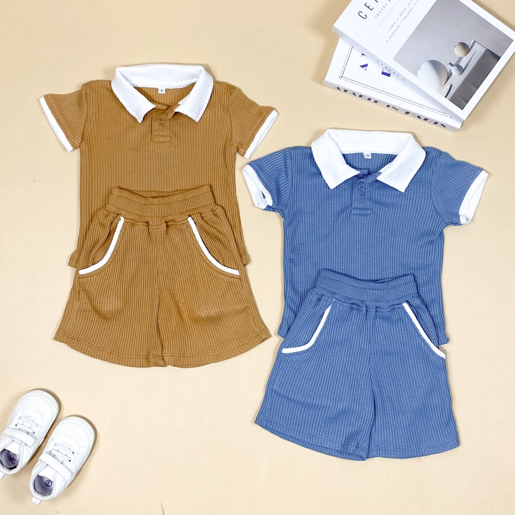 Jual Kidoremi Setelan Knit Waffle - Setelan Knit Anak Setcel Anak ...