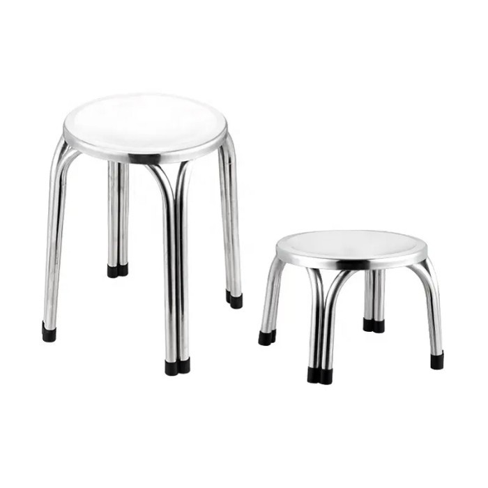 Jual Kursi Stainless Steel Premium Tebal Tinggi 22cm/ 47cm untuk Kafe ...