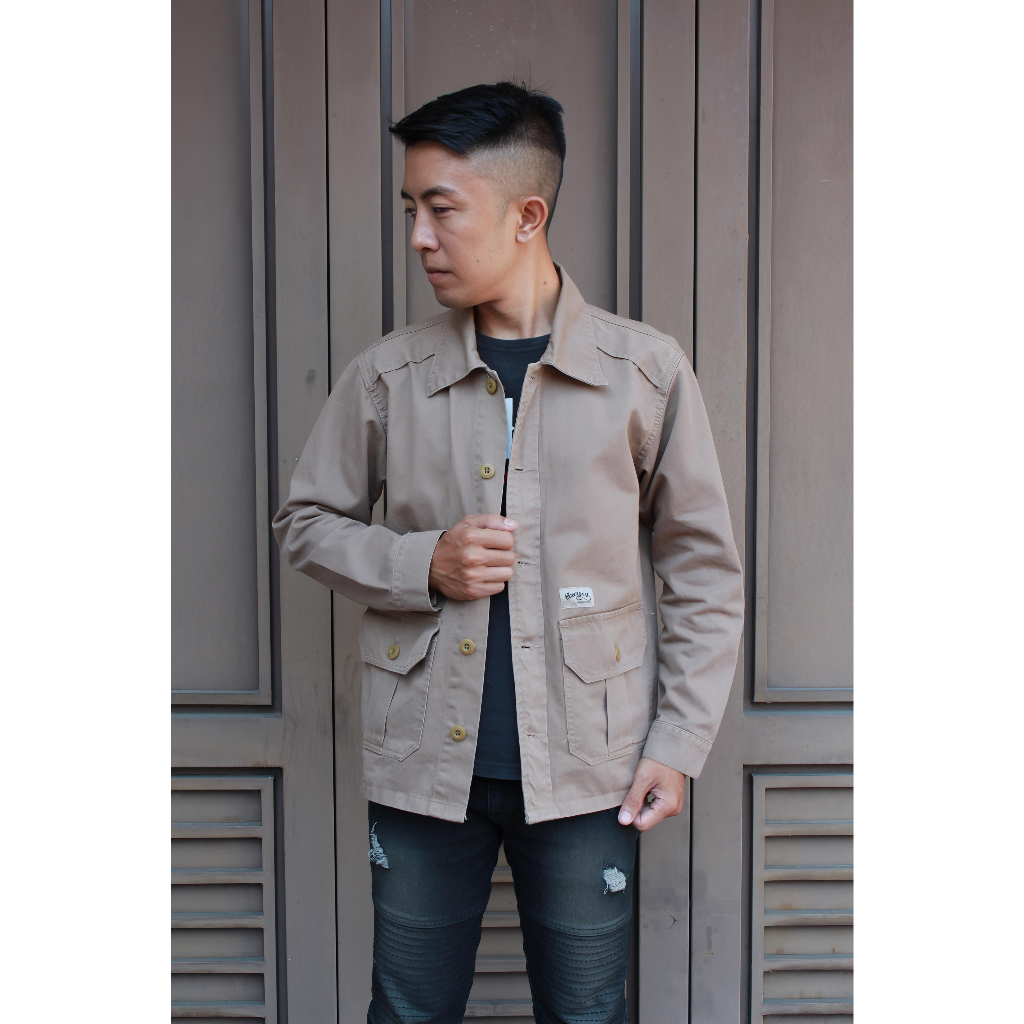 Jual CAEMORIST - Jaket Trucker Outer Pria Semi Parka Milo | Shopee ...
