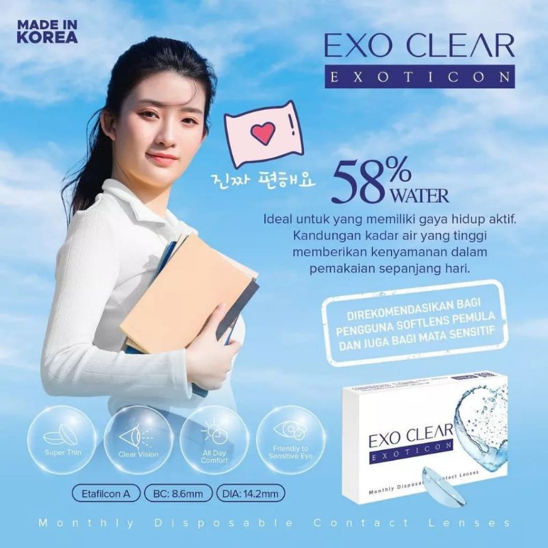 Jual Softlens Exo Clear bening by X2 | Shopee Indonesia