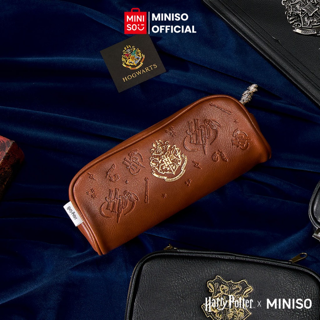 Jual Miniso x Harry Potter Silver Embroidery Stationery Case Pencil ...