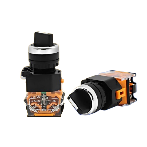 Jual SAKLAR SWITCH SELECTOR 22 MM 2 POSISI / 3 POSISI 440V LA38-11X2 ON ...