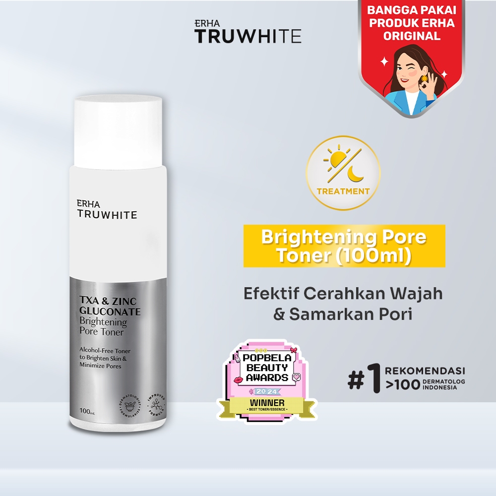 Jual ERHA Truwhite TXA & Zinc Gluconate Brightening Pore Toner 100 mL ...