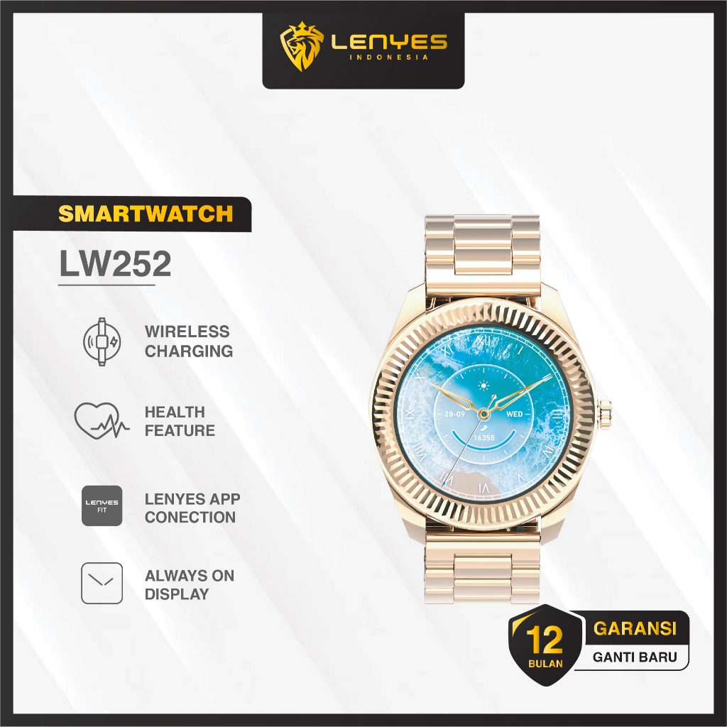 Jual LENYES LW252 1.19" Amoled Screen Smart Watch Sport Health ...