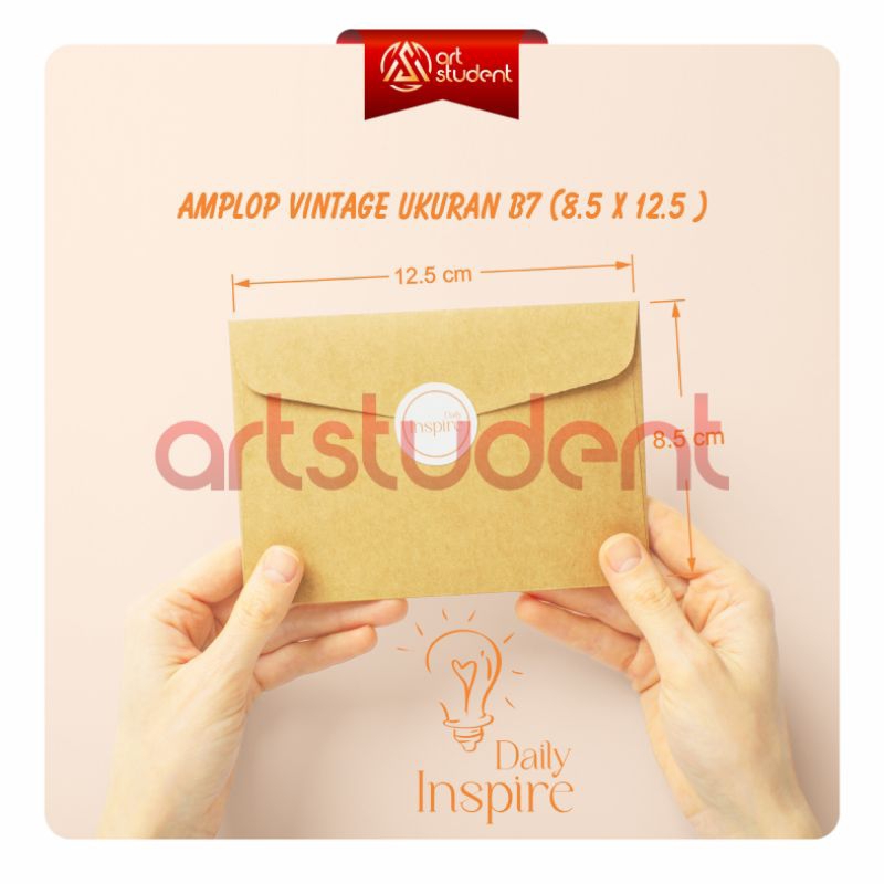 Jual AMPLOP B7 KRAFT / AMPLOP POLOS VINTAGE / AMPLOP UNDANGAN KECIL ...