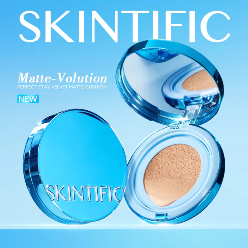 Jual SKINTIFIC VELVET MATTE CUSHION STAY ALL DAY SKINTIFIC CUSHION BIRU ...
