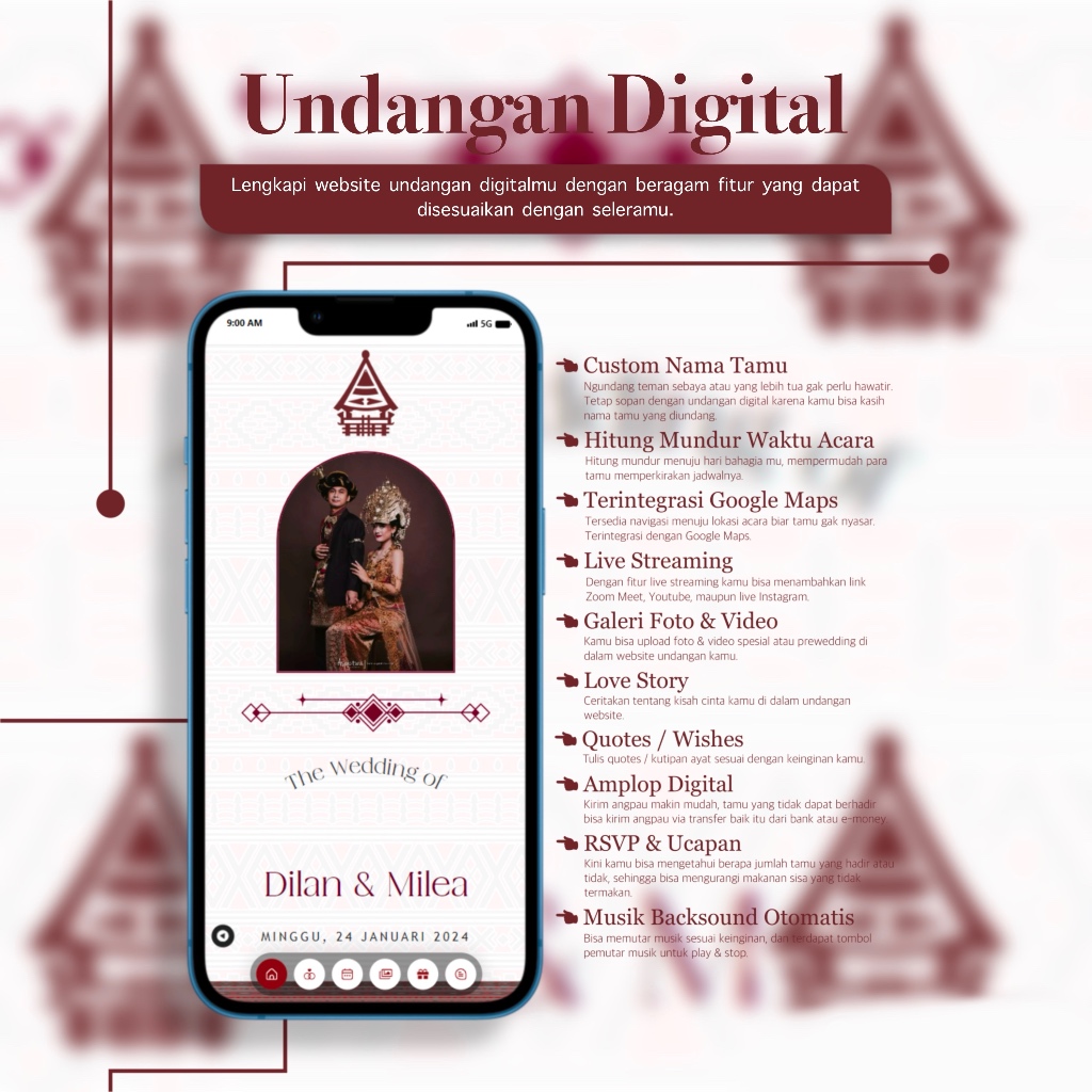 Jual Undangan Digital Website Pernikahan Tema Adat Batak | Shopee Indonesia