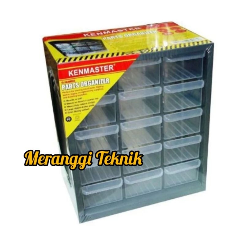 Jual id3526 Kotak susun rak komponen kenmaster laci 15 slot | Shopee ...