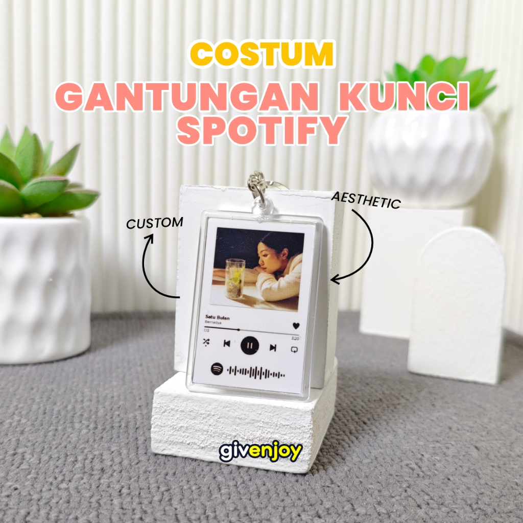 Jual 1 HARI JADI GANTUNGAN KUNCI GANCI TEMA MUSIK SPOTIF KEYCHAIN ...