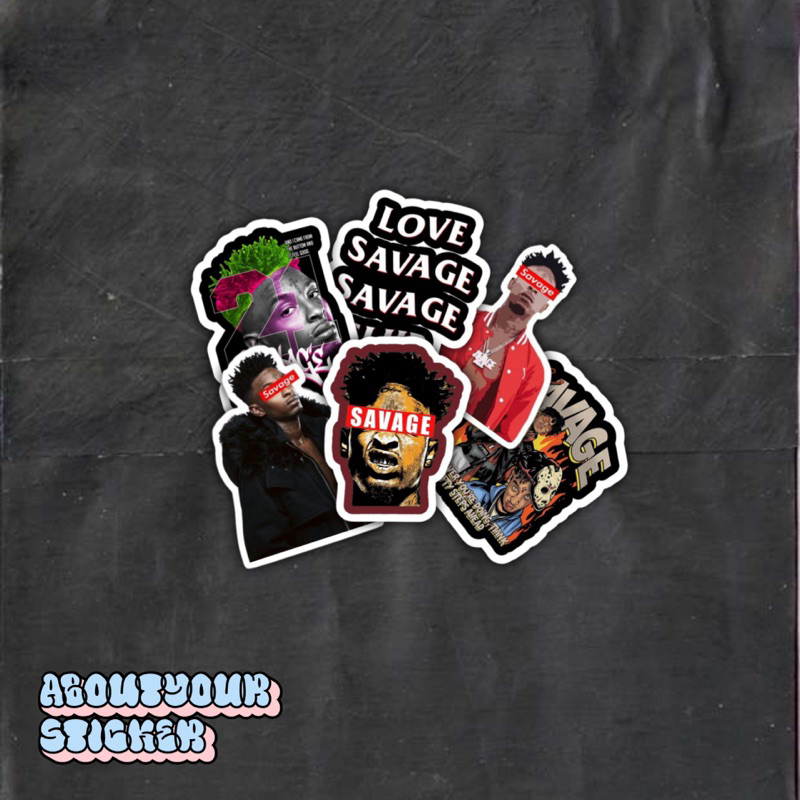 Jual STICKER PACK 21 SAVAGE VOL 2 isi 6pcs | Shopee Indonesia