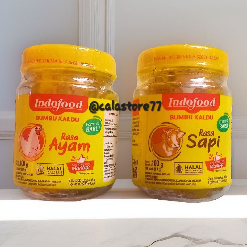 Jual Indofood Bumbu Kaldu Blok 100 Gram (Isi 25 pcs) / KALDU SAPI ...