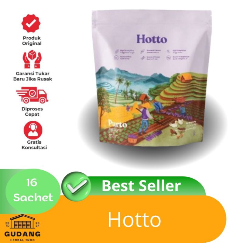 Jual Hotto Purto Multigrain With Purple Potato Ecer Sachet Hotto 100% ...