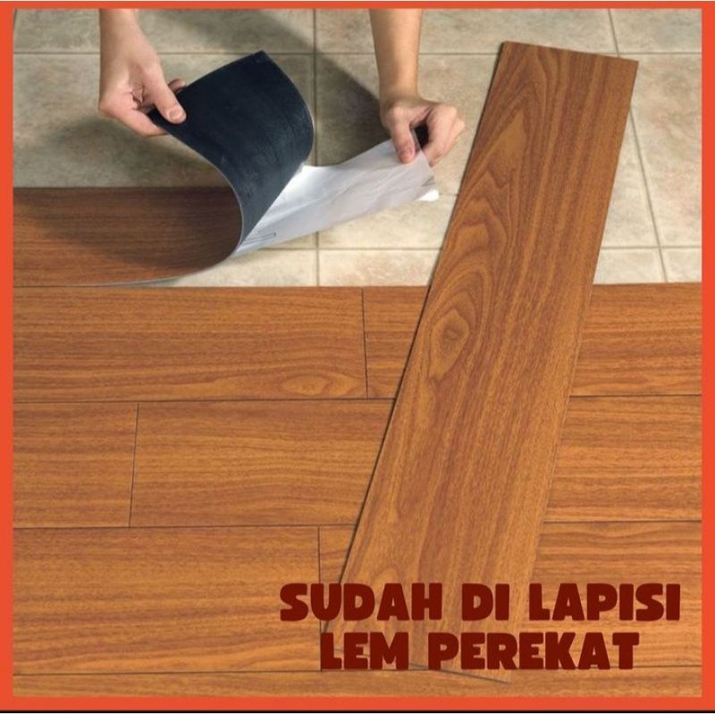 Jual Stiker Floor Vinyl Lantai tahan air tahan rayap Lantai Motif Kayu ...