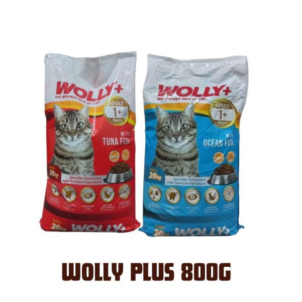 Jual Makanan Kucing WOLLY PLUS 20Kg 20 Kg ADULT Dry Cat Food WOLLY+ ...