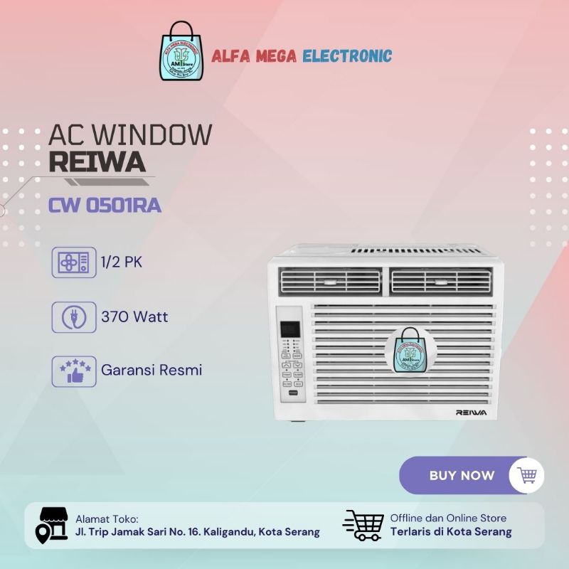 Jual AC WINDOW 1/2 PK REIWA CW 0501RA | Shopee Indonesia