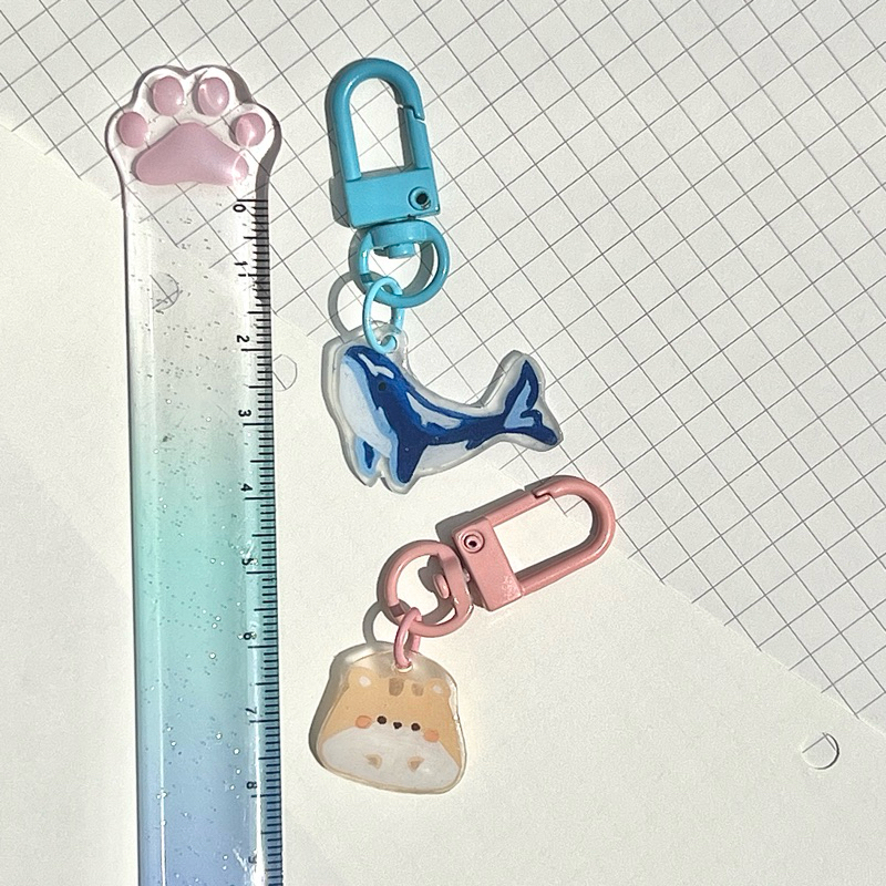 Jual Mini Gantungan Kunci Keychain Bagchain DIY Shrink plastic paper ...