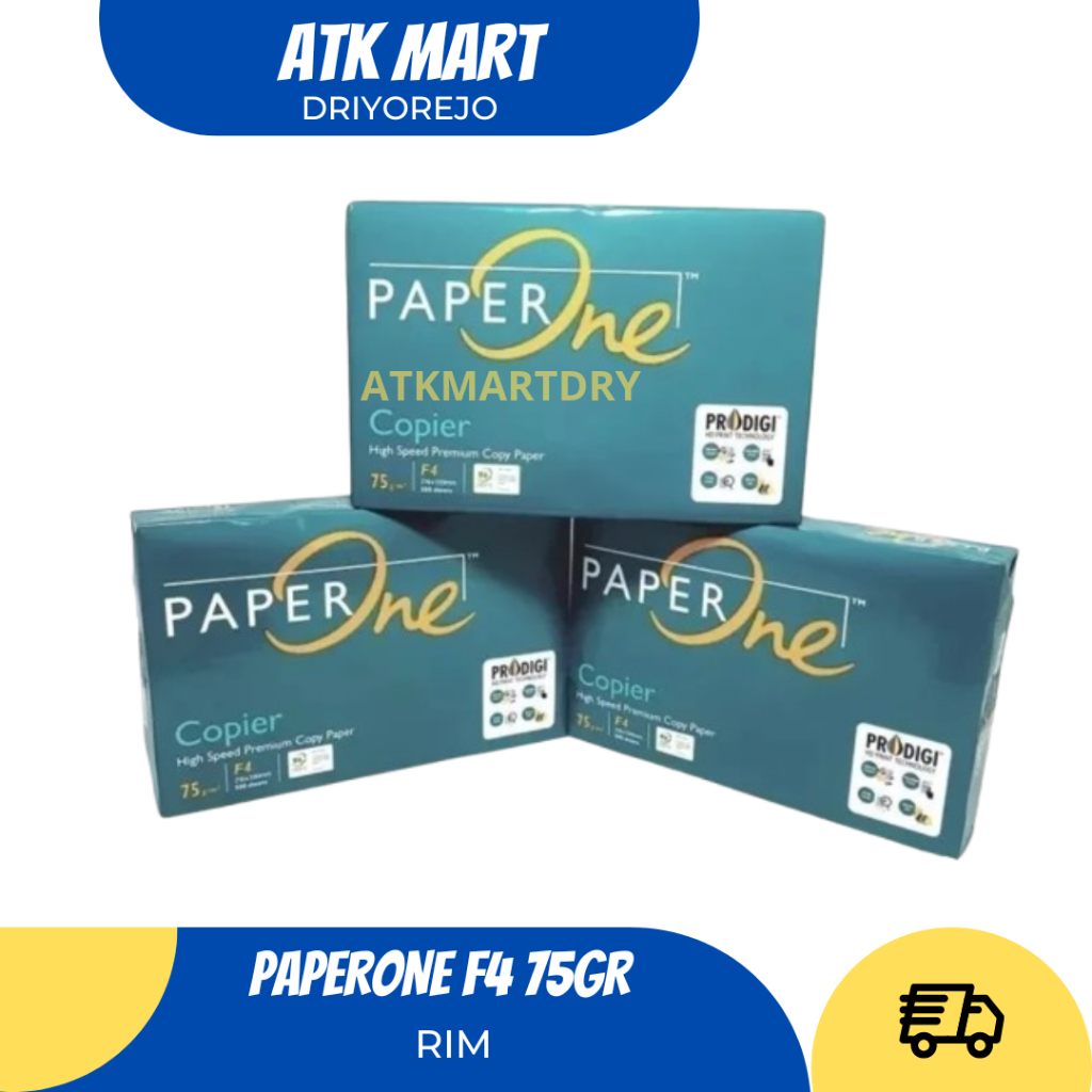 Jual HVS F4 1 RIM MURAH MERK PAPERONE 75 GRAM UKURAN KERTAS FOLIO ...