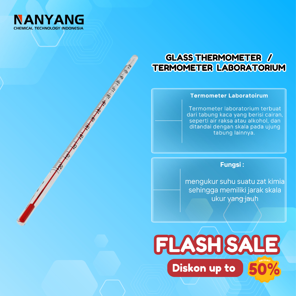 Jual Glass Thermometer Red Liquid / Termometer Kaca 0-50℃ | Shopee ...