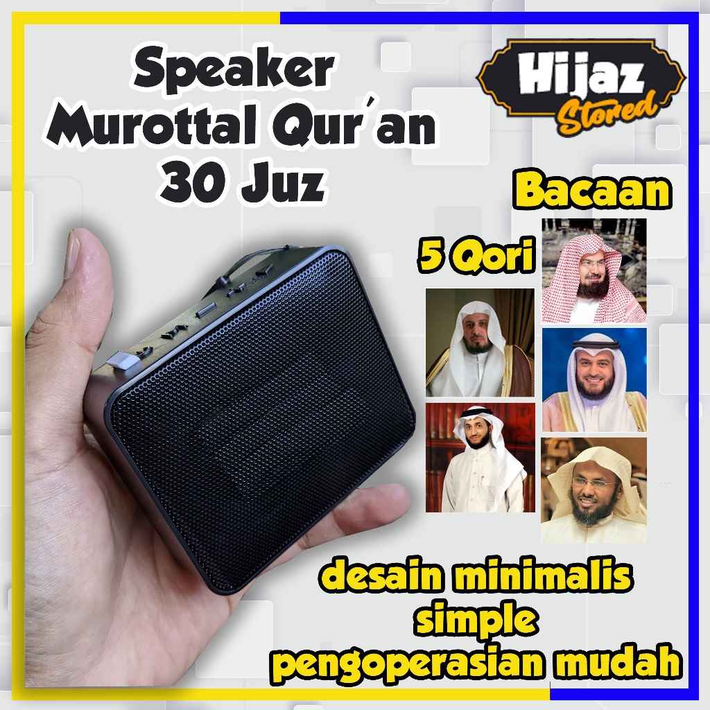 Jual Speaker Murotal Spiker Murottal Quran Mini 30 Juz isi Bacaan 5 ...