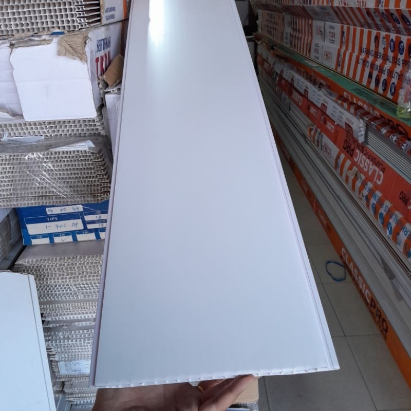 Jual Plafon PVC Shunda Putih Doff POLOS PL.08.004 | Shopee Indonesia