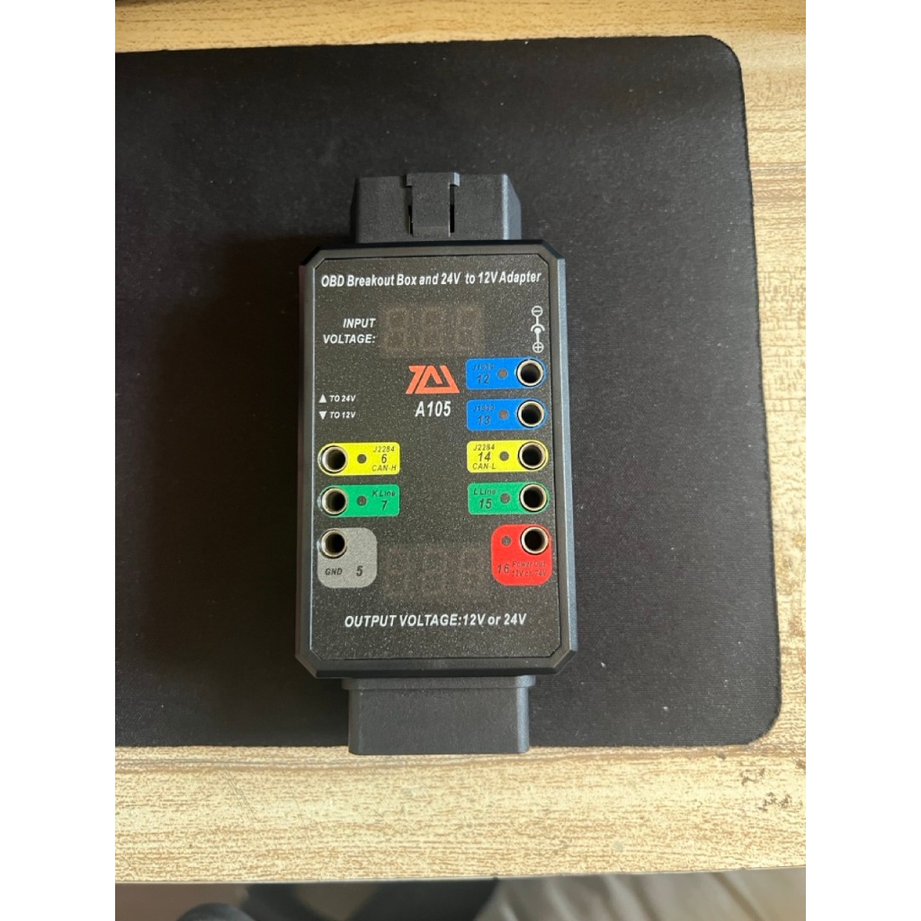 Jual OBD Breakout Box A105 Konverter 24V ke 12V Support K Line CAN BUS | Shopee Indonesia