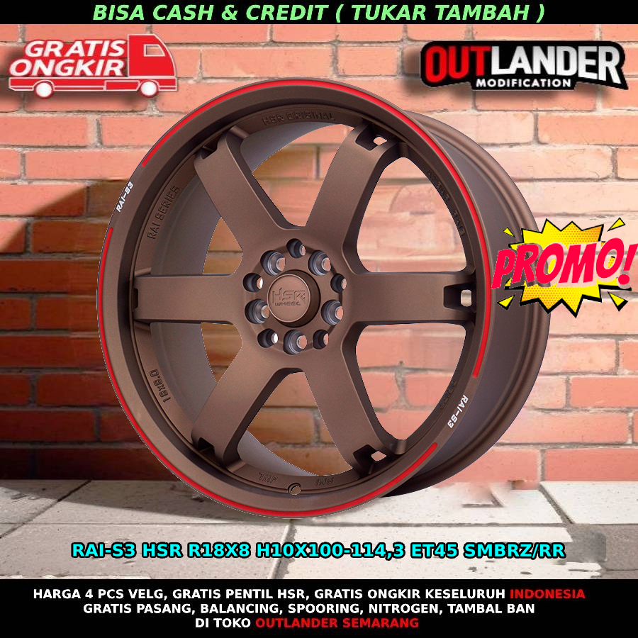 Jual Velg mobil ring 18 new yaris cross veloz altis wish xpander terios juke xforce hsr rai s3 ...