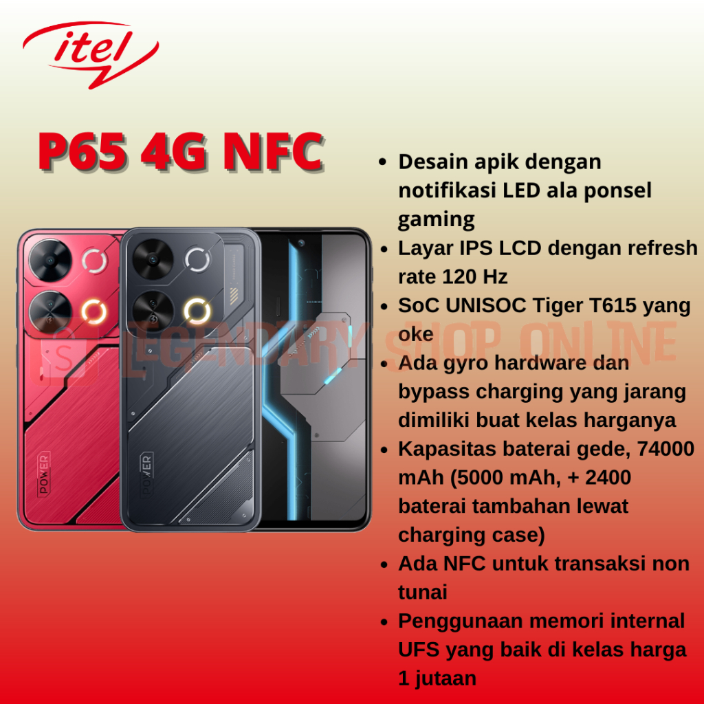 Jual itel P65 RAM 8+8/128GB - Cyber Design with Sleek Ring Light ...