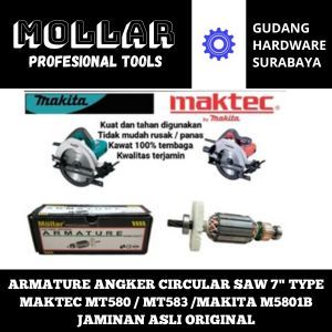 Jual mollar armature angker circular Saw 7" type MAKTEC MT580 / MT583 /MAKITA M5801B jaminan ...