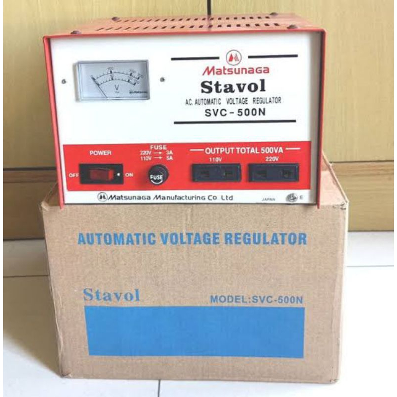Jual Stavol MATSUNAGA 500 VA SVC-500N | Stabilizer Matsunaga 500 Watt ...