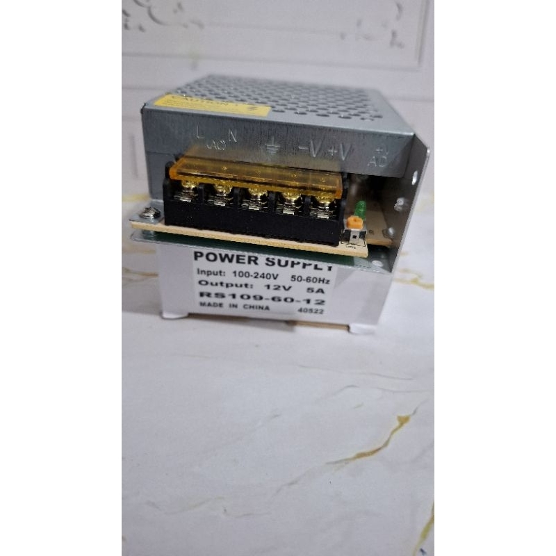 Jual PSU Adaptor Power Supply 12V 12 Volt DC 5A 5 AMPER Untuk CCTV LED ...