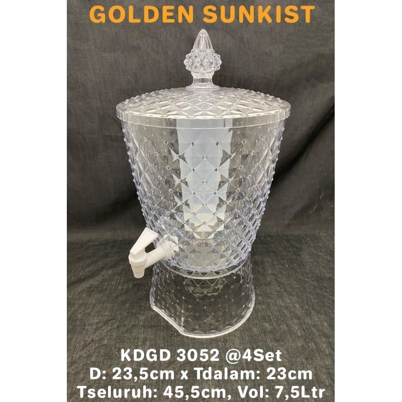 Jual Praktis Dispencer akrilik 7 liter KDGD 3052 N motif kristal bening ...