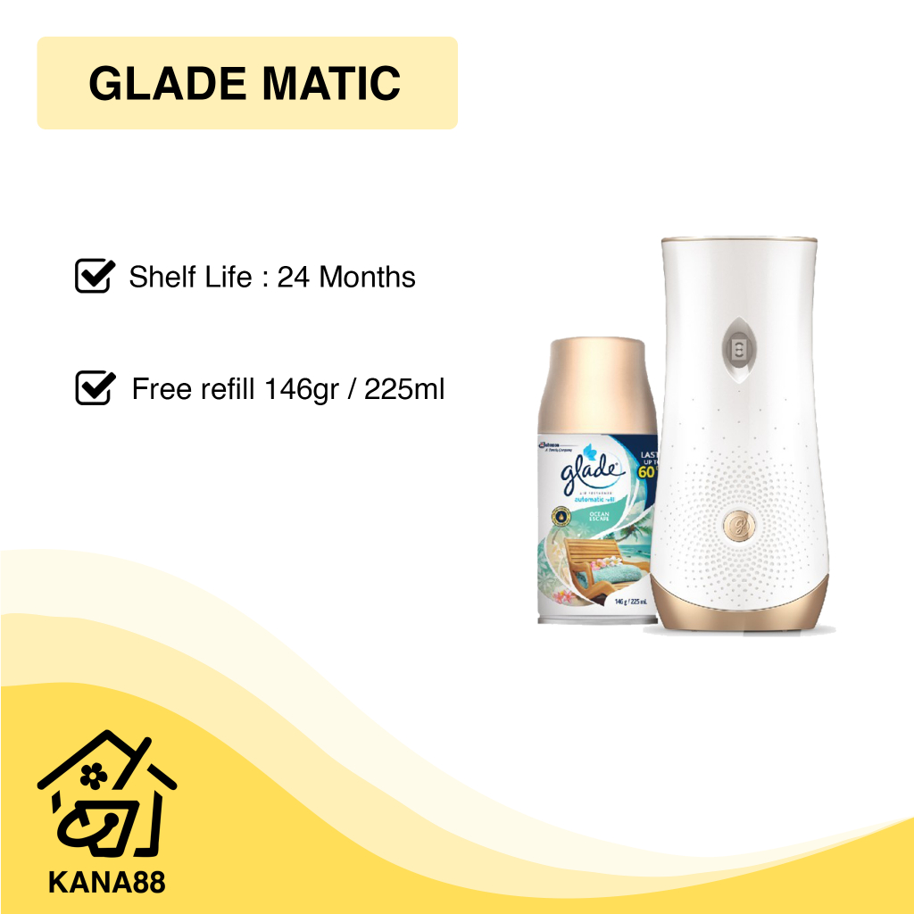 Jual Glade Matic Set + Refill 225ml Pengharum Ruangan Otomatis Air Freshner | Shopee Indonesia