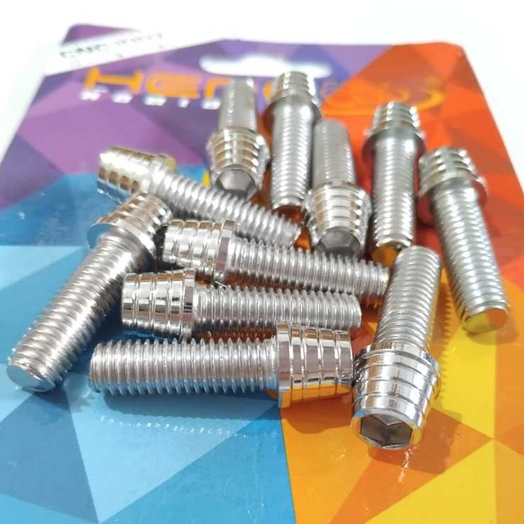 Jual BAUT PROBOLT BAUT KERUCUT UKURAN M8X25 DRAT 12 PANJANG 2,5 CM STAINLESS 100% ORI HENG ...