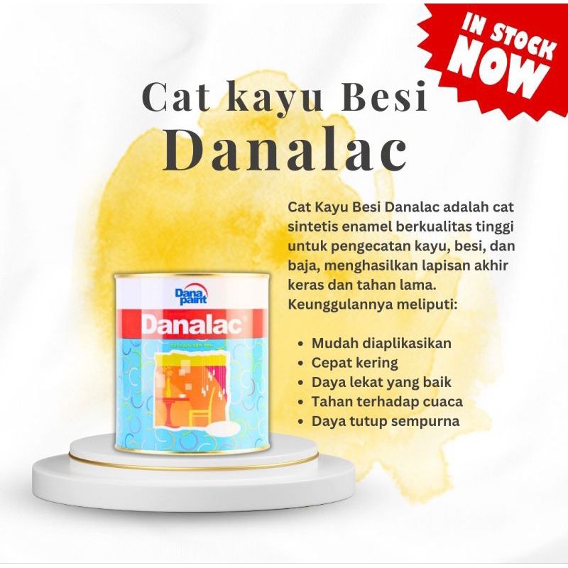 Jual Cat Minyak Danalac 0,9 Liter/ Cat Kayu/ Besi/ Baja Danalac ...