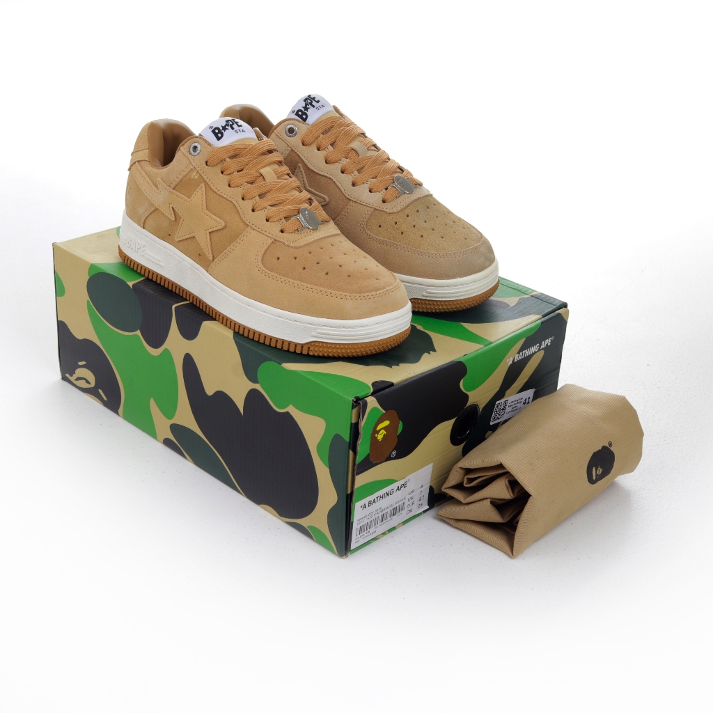 Jual (SLPRDS) Sepatu Sneakers A Bathing Ape Bape Sta Beige Suede - AF1 ...