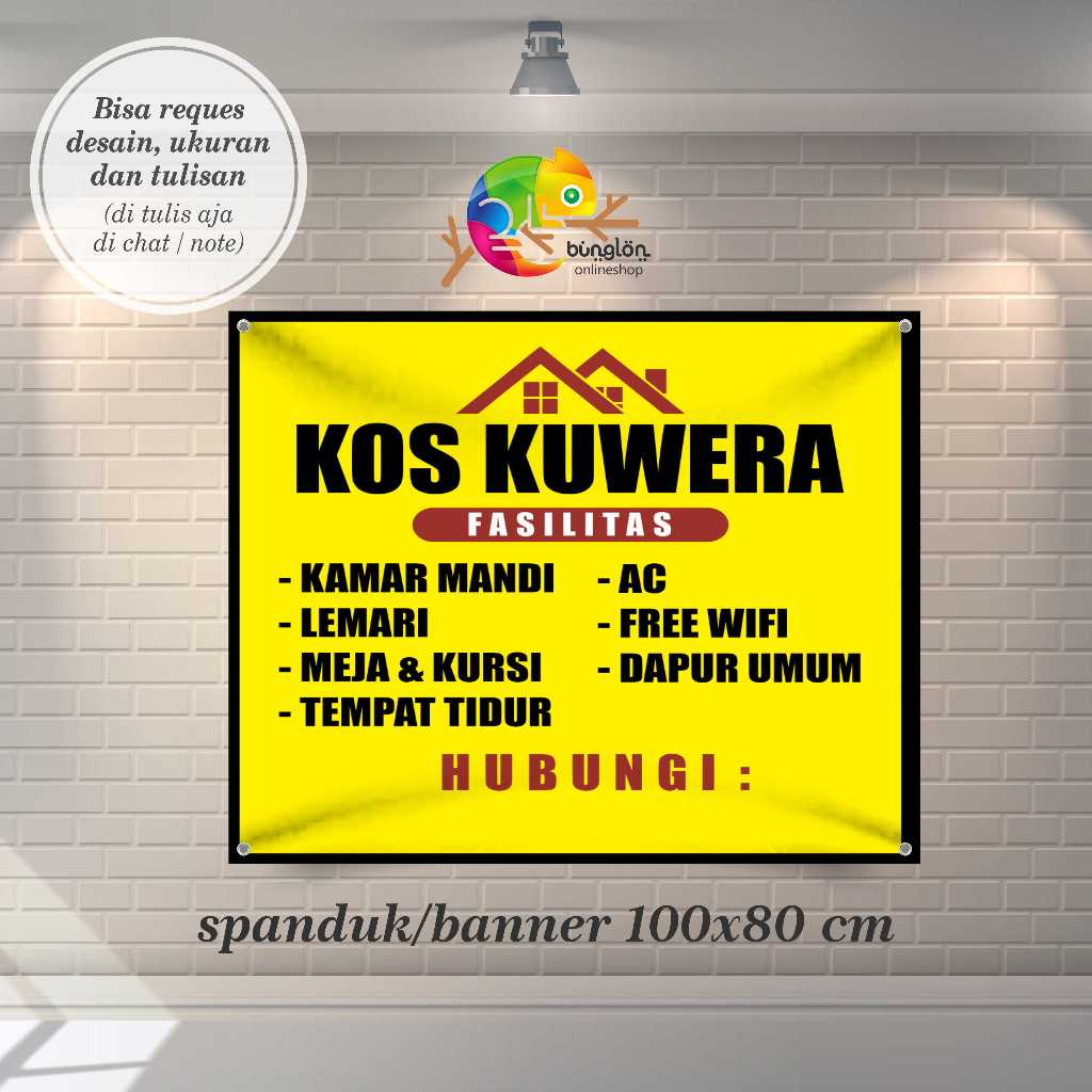 Jual Cetak Spanduk Banner Kos Kosan | Shopee Indonesia