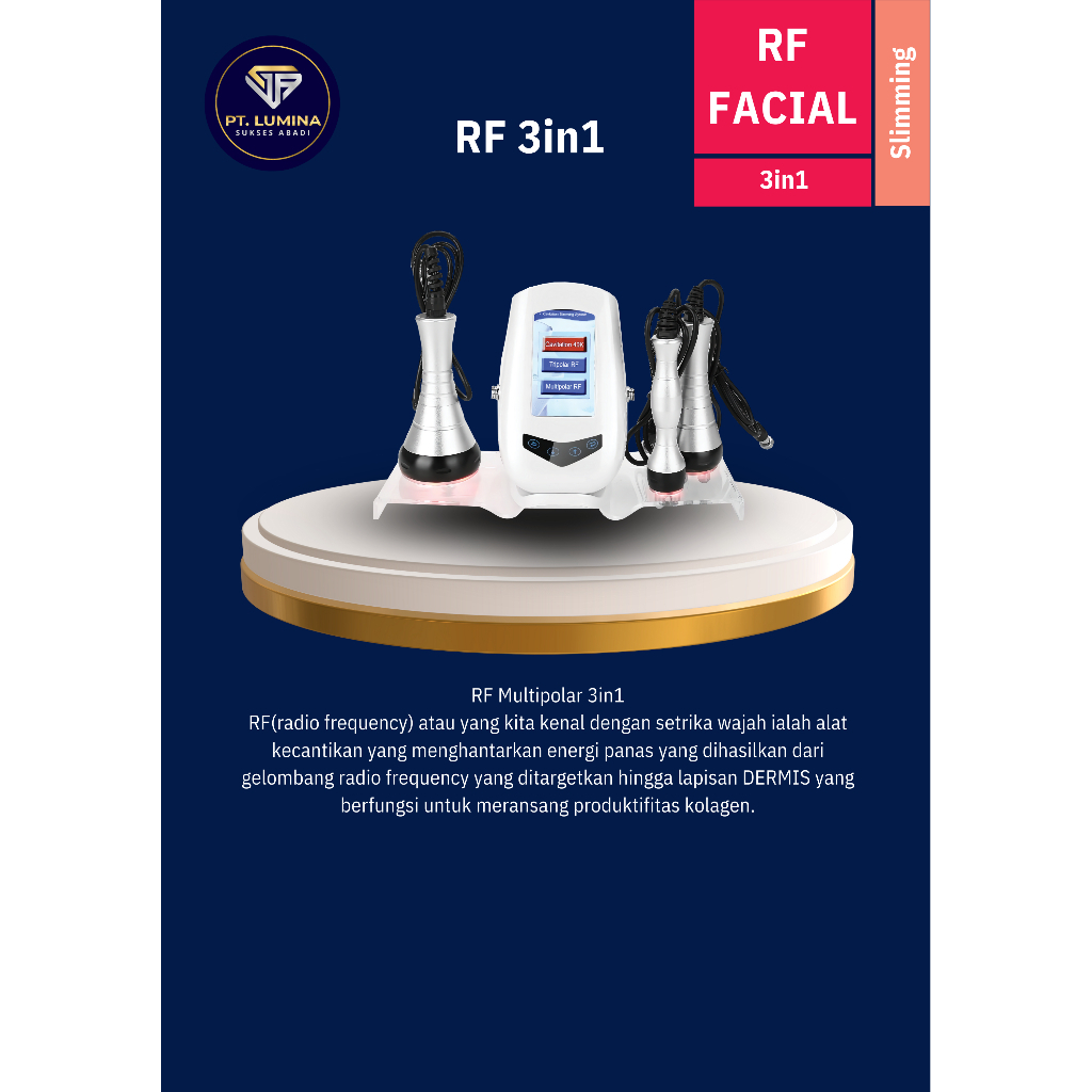 Jual Alat RF 3in1 LCD Multipolar Mengencangkan Wajah Radio Frequency ...