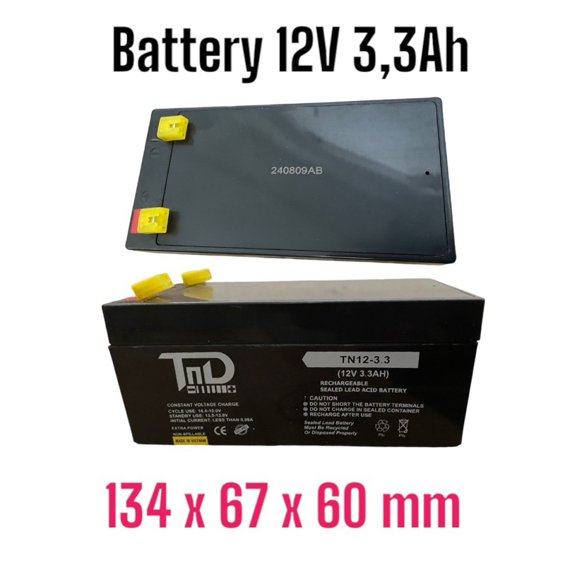 Jual Battery TND TN 12-3.3 12V 3.3Ah 3,3Ah ( ukuran Persamaan 3,4Ah ...