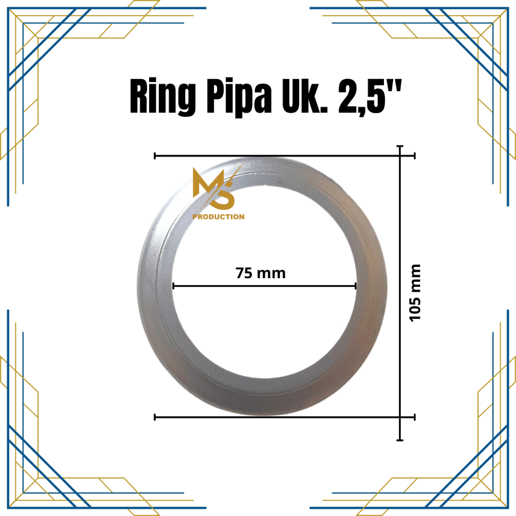 Jual Ring Pipa Bulat Uk. 2,5 in Tapak Ring Cembung Ornamen Aksesoris ...