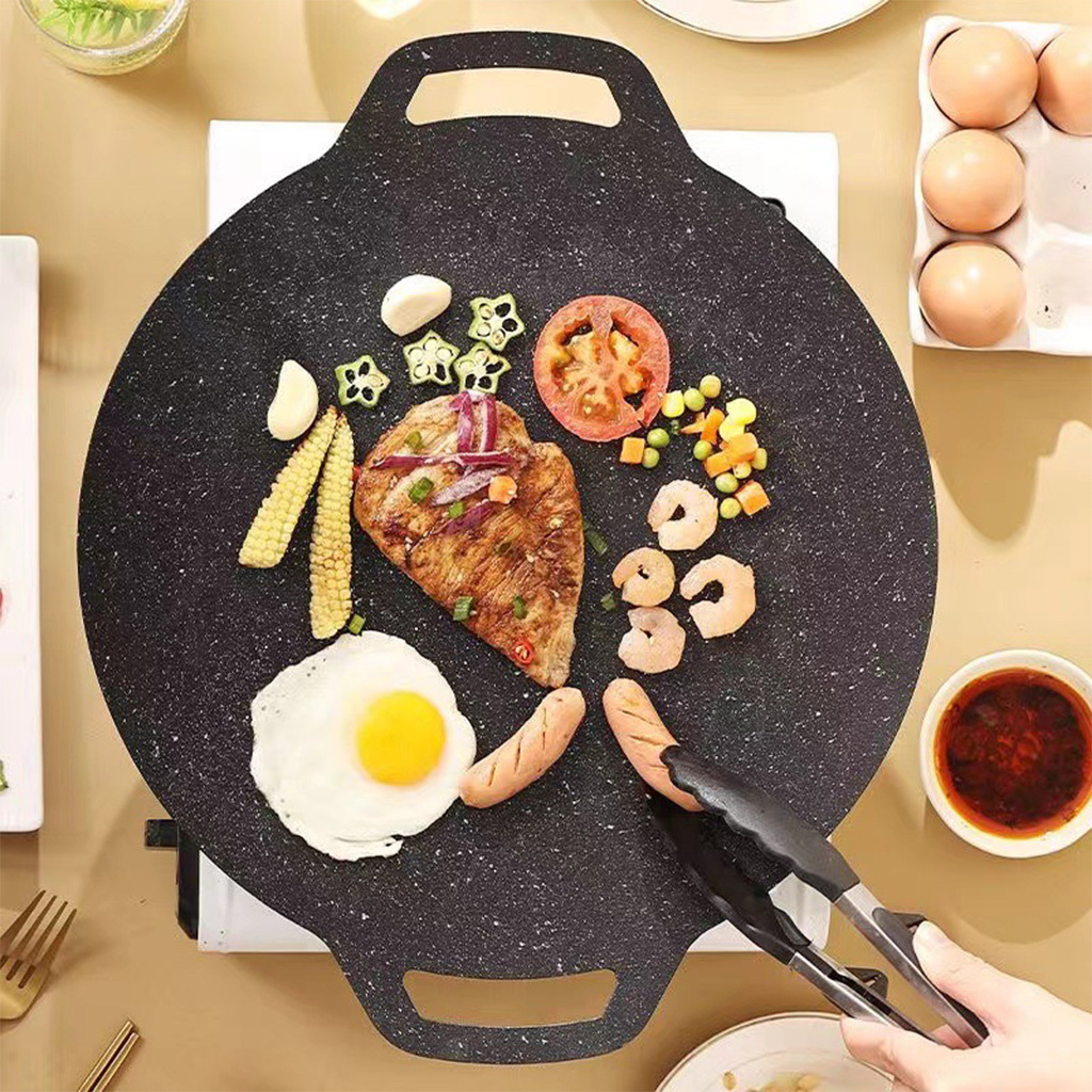 Jual Wajan Panggangan Grill Pan 34 CM Anti Lengket Alat Pemanggang BBQ ...