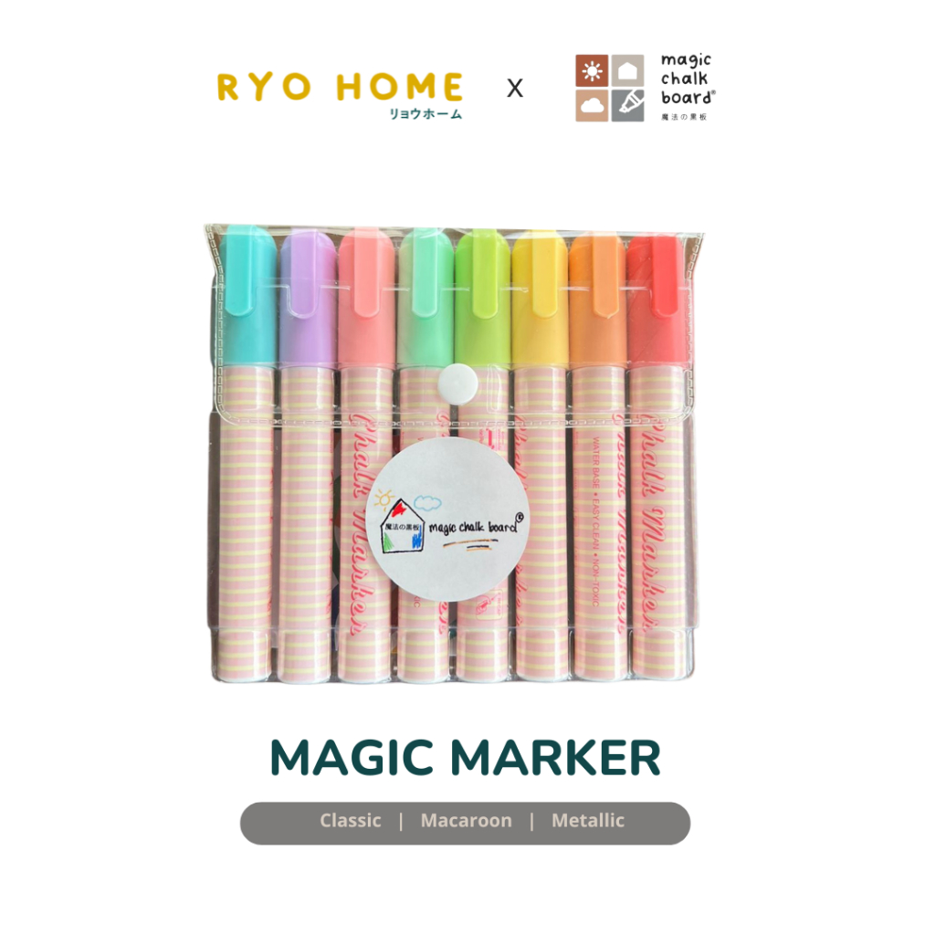 Jual Ryo Home - MAGIC MARKER / Set 8 pcs / Spidol Anak / Kapur Cair ...