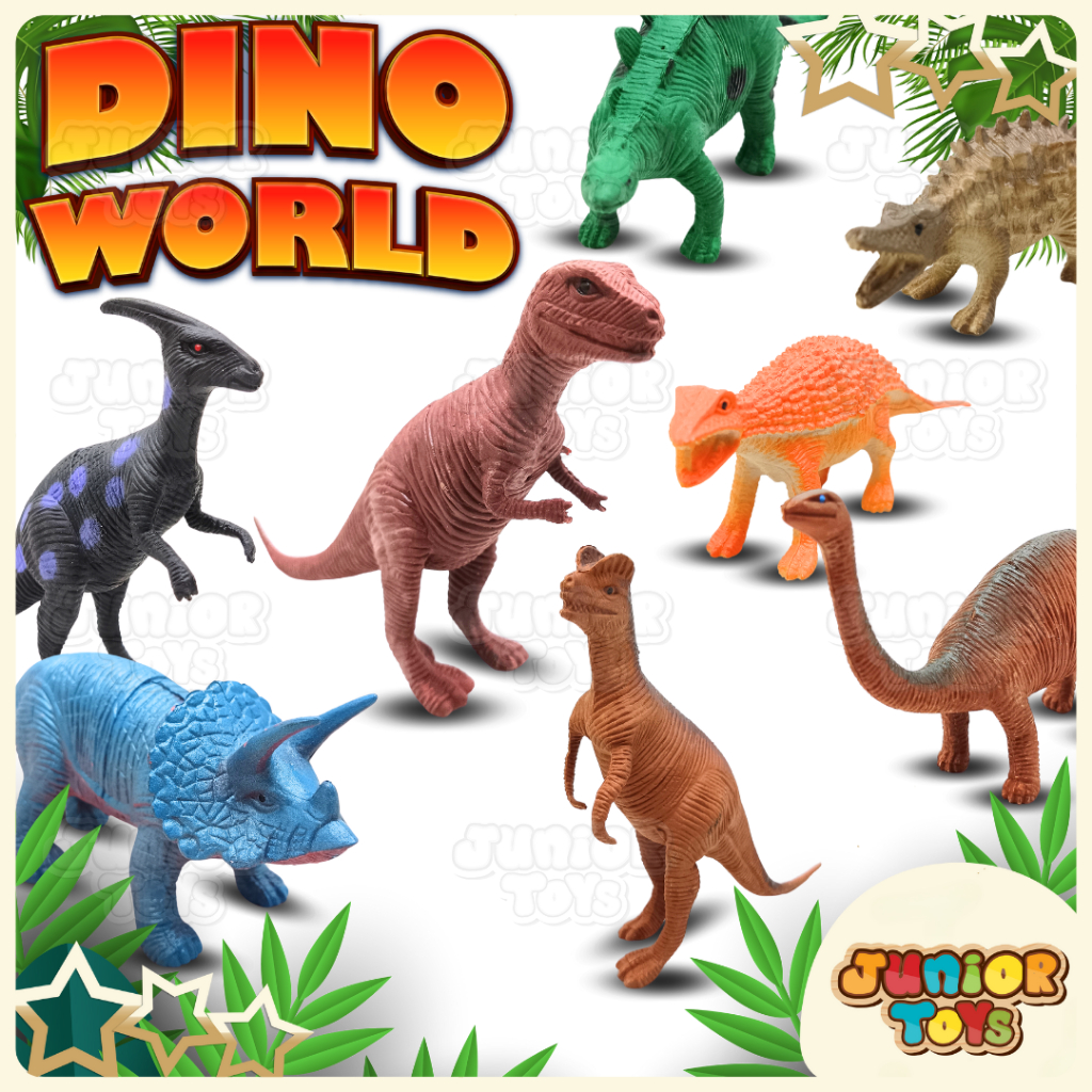 Jual Mainan Dinosaurus Set Terbuat Dari Bahan Karet Vinyl Jurassic Dino ...