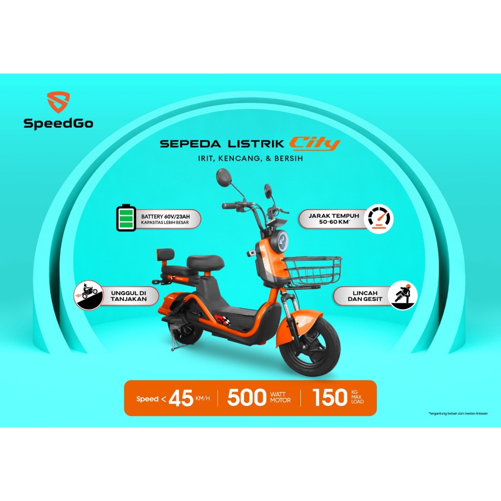 Jual SPC SpeedGo City - Sepeda listrik - 500watt | Shopee Indonesia