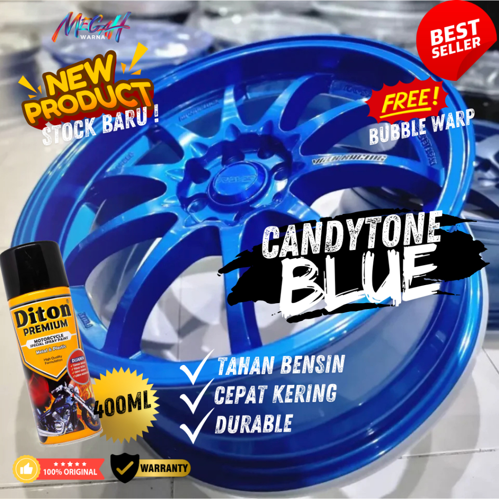 Jual Pilok Pilox Cat Semprot Diton Premium 400cc Biru Candy Blue kendi ...