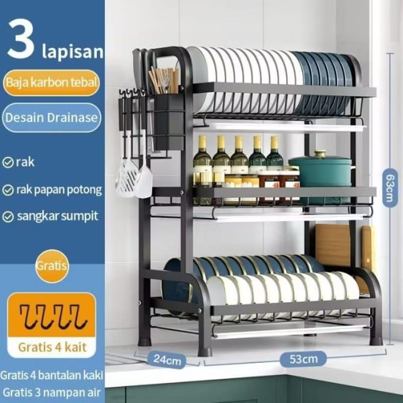 Jual rak piring minimalis kualitas premium 3T | Shopee Indonesia
