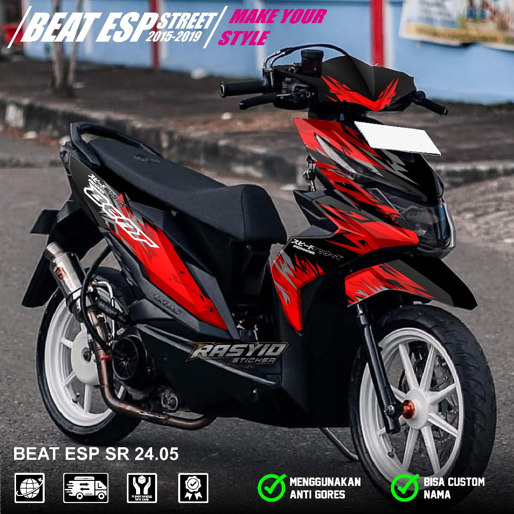 Jual Sticker Decal Full Body Honda Beat FI Esp Beat Street 2016 2017 ...