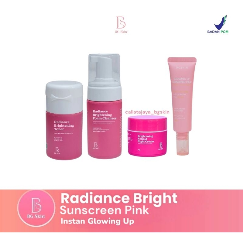 Jual PAKET BRIGHTENING GLOW PINK / RADIANCE BRIGHT SUNSCREEN PINK BG ...